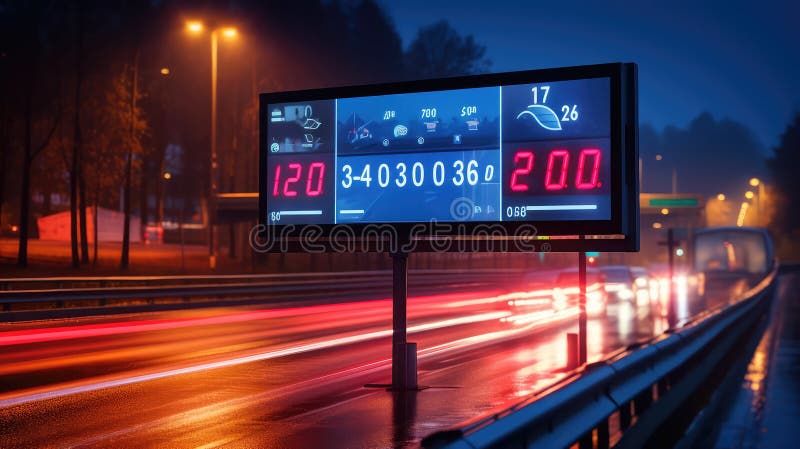 Data road technology stock illustration. Illustration of sensors ...