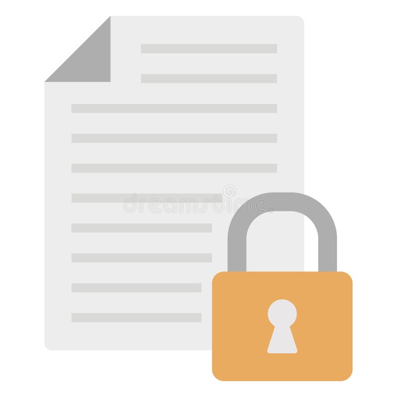 Safety file symbol stock illustration. Illustration of secure - 95027452