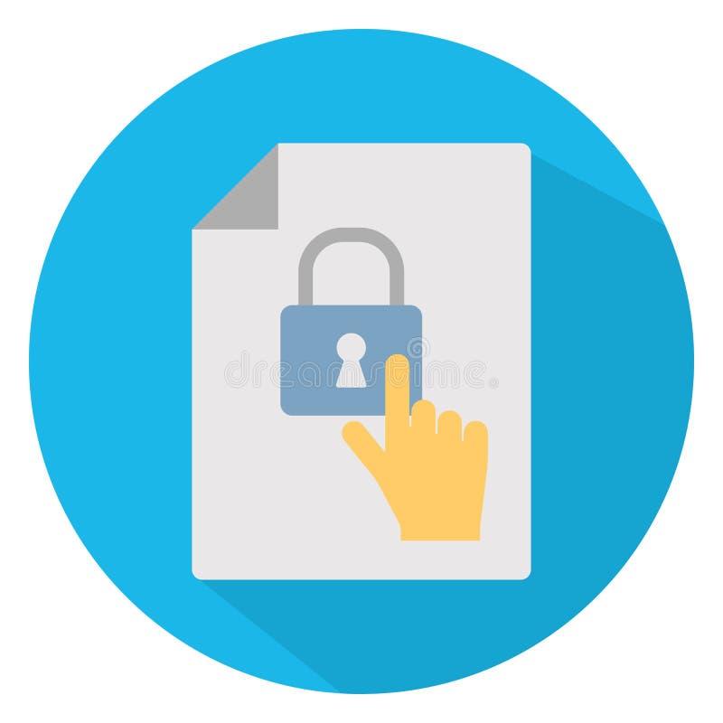 Safety file symbol stock illustration. Illustration of secure - 95027452