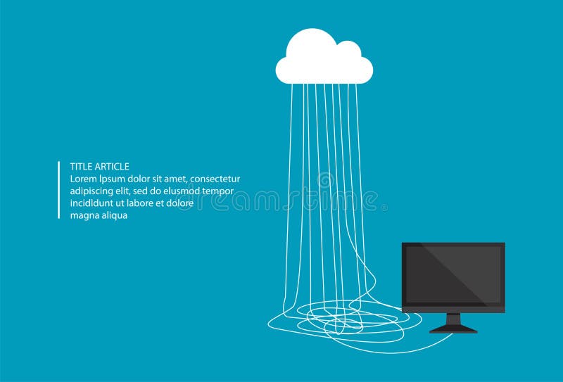 Data Saving on Cloud Server Stock Vector - Illustration of network ...
