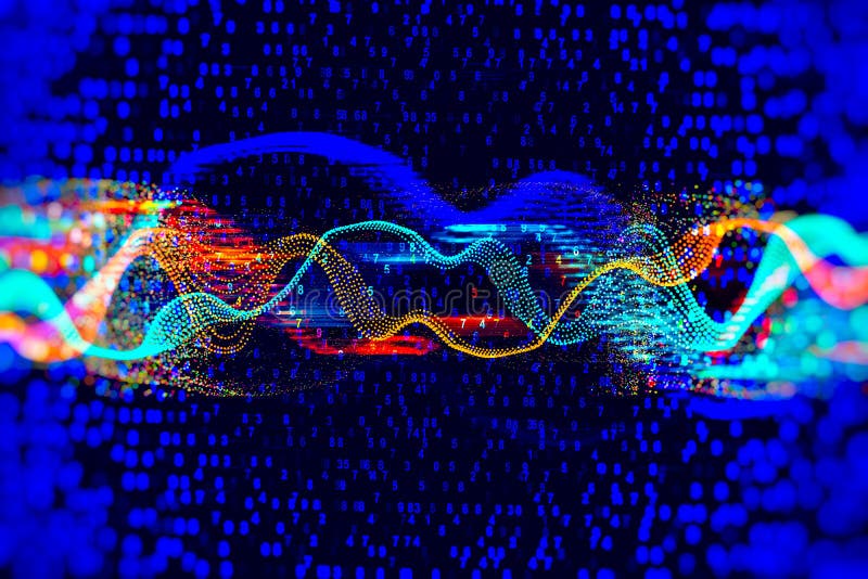 Data Science Abstract Technological Background in Vibrant Colors with ...