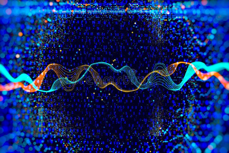 Data Science Abstract Technological Background in Vibrant Colors with ...