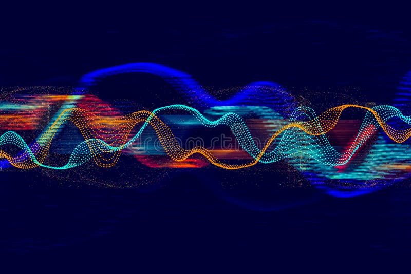 Data Science Abstract Technological Background in Vibrant Colors with ...