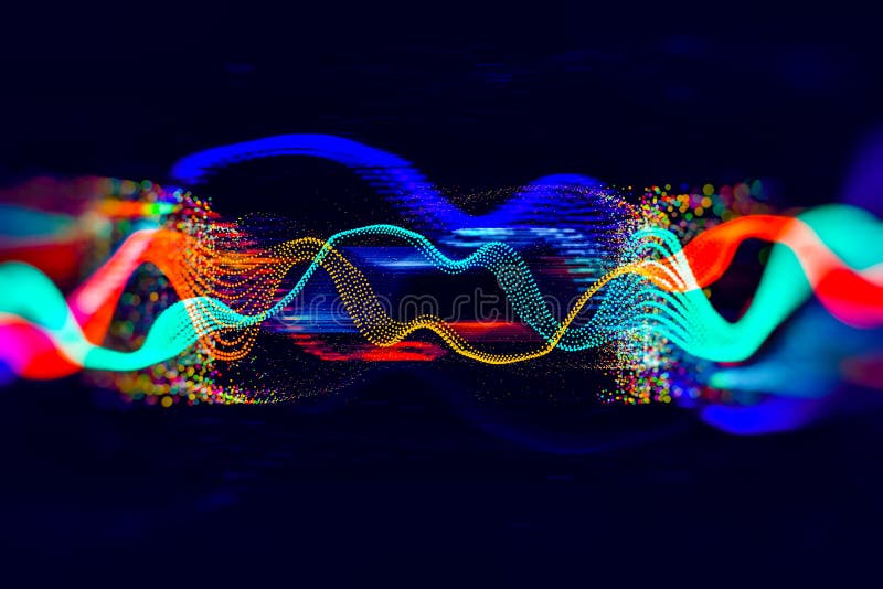 Data Science Abstract Technological Background in Vibrant Colors with ...