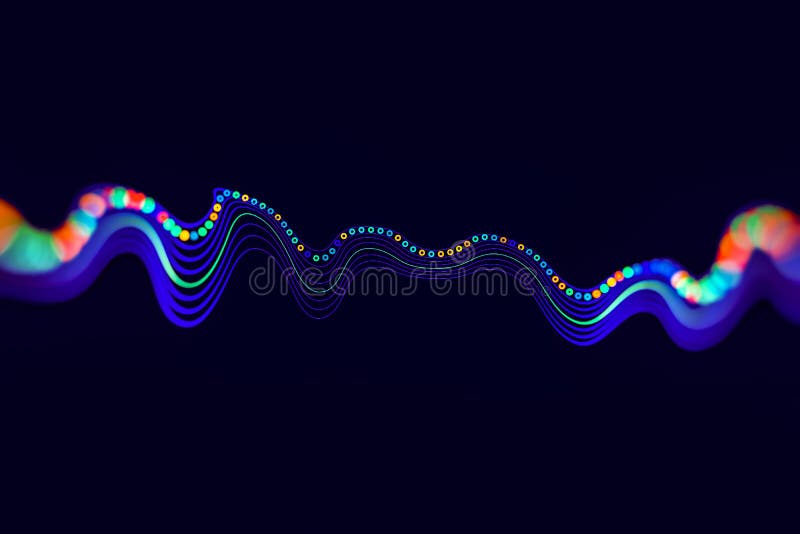 Data Science Abstract Technological Background in Vibrant Colors with ...