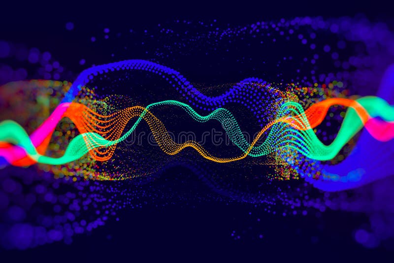 Data Science Abstract Technological Background in Vibrant Colors with ...