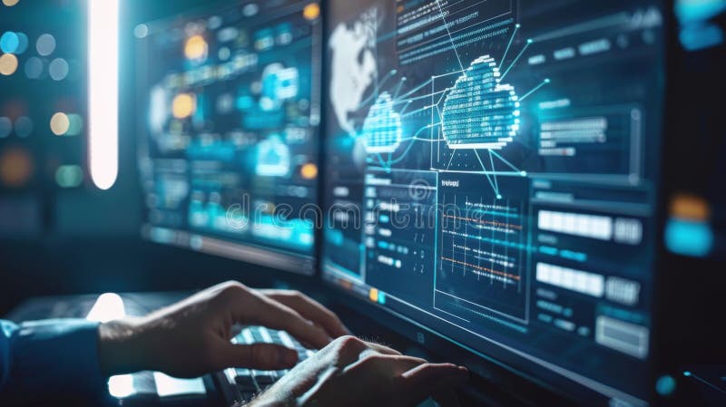 Data Science Ai And Cloud Data Concept Computer Programmer Stock Image Image Of Development 3440