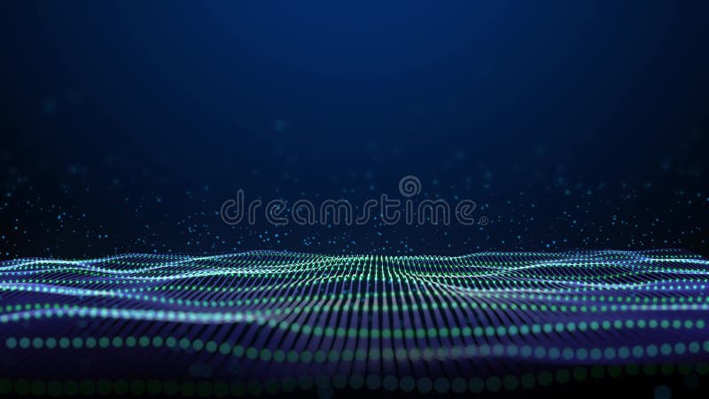 Data Science Background. Blue Abstract Digital Futuristic Network ...