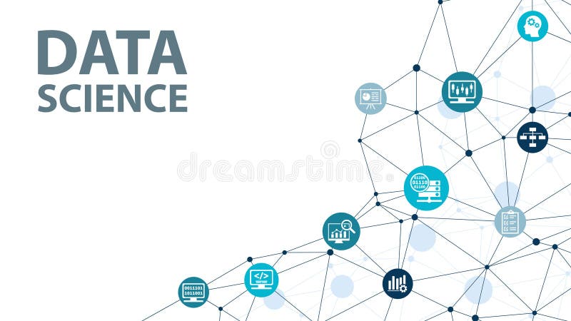 Data Science Banner Web Icon for Computer Science and Insight Stock ...