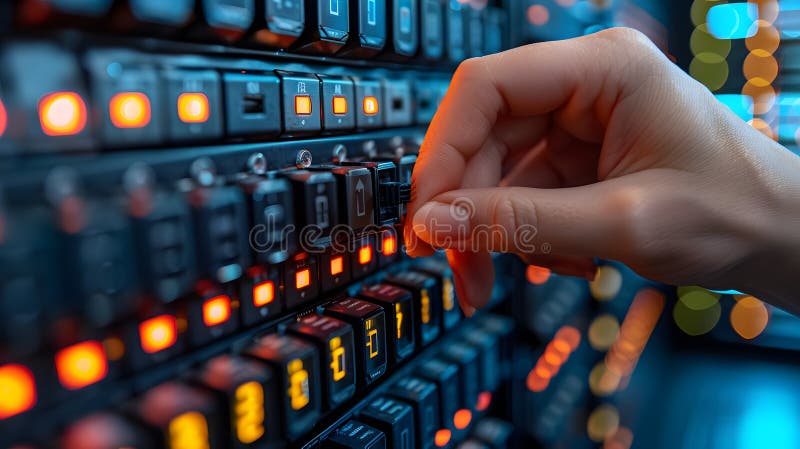 Data Science and Big Data Technology Close Up Scientist Computing and ...