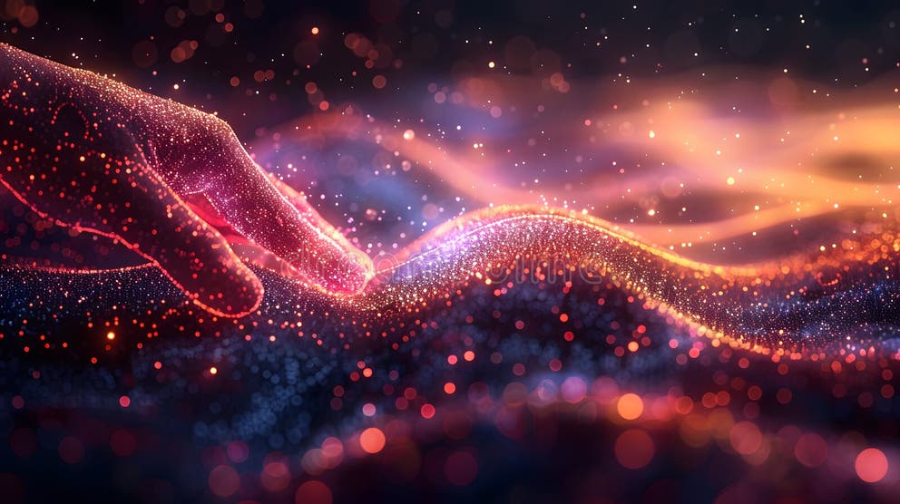 Data Science and Big Data Technology Close Up Scientist Computing and Visualizing Complex Data ...