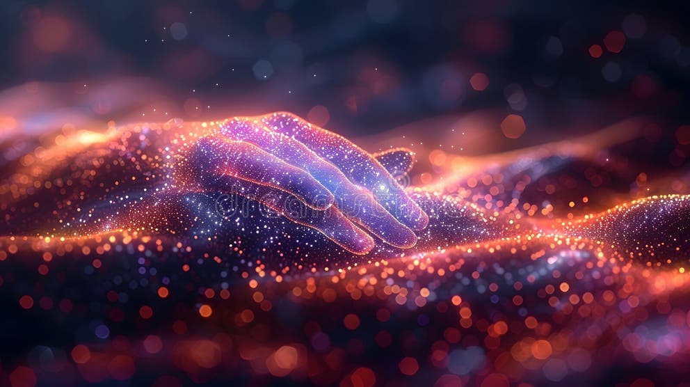 Data Science and Big Data Technology Close Up Scientist Computing and Visualizing Complex Data ...