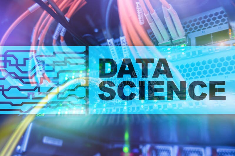 Data Science, Business, Internet and Technology Concept on Server Room ...