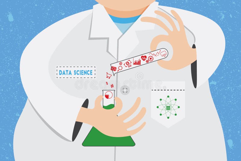 Data Science and Communication Concept. Stock Vector - Illustration of ...