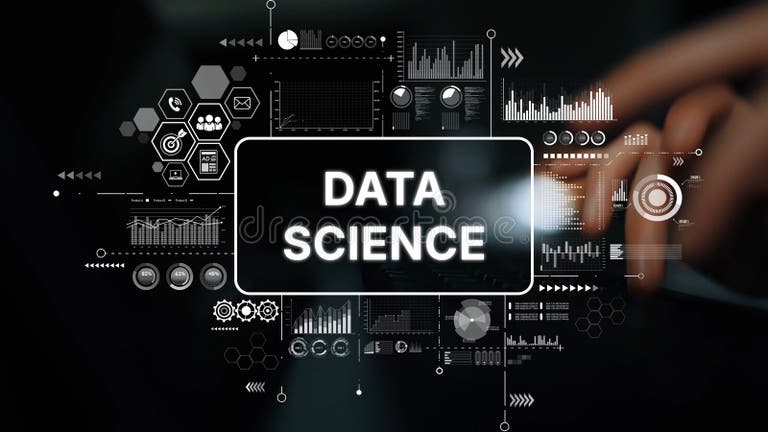 Data Science Concept with Graphs and Charts Representing Analytics and ...