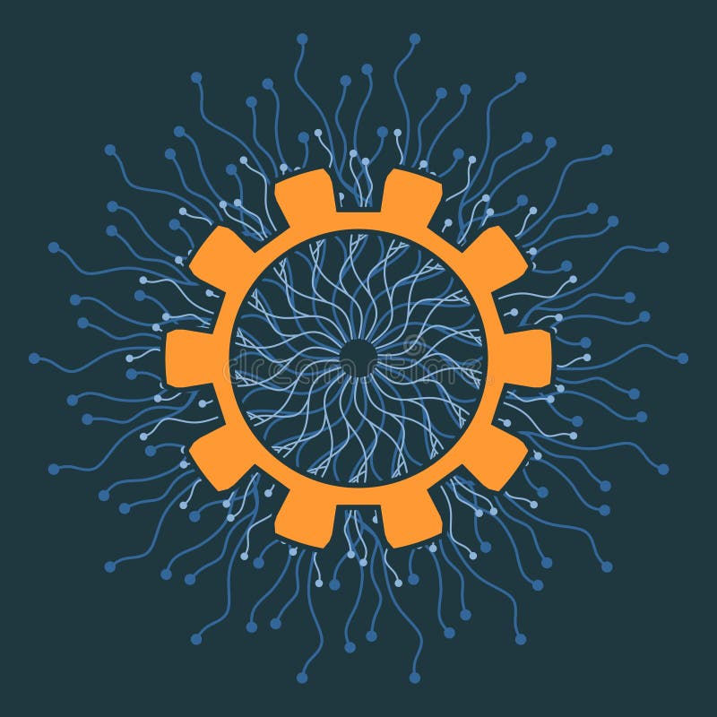 Data Science Concept. Lines with Dots Connected Style Stock Vector ...