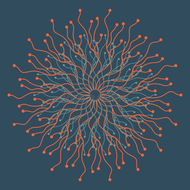 Data Science Concept. Lines with Dots Connected Style Stock Vector ...