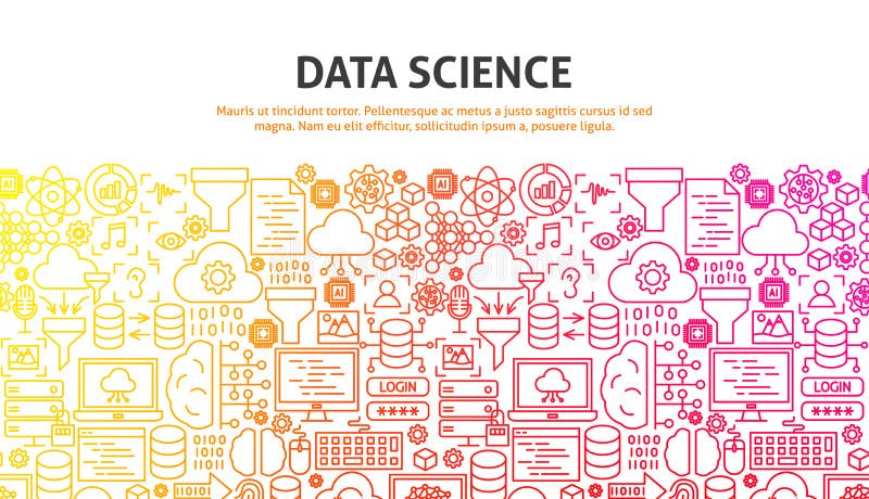 Data Science Concept stock vector. Illustration of background - 161604306