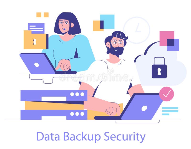 Data Science. Flat Vector Illustration Stock Vector - Illustration of ...