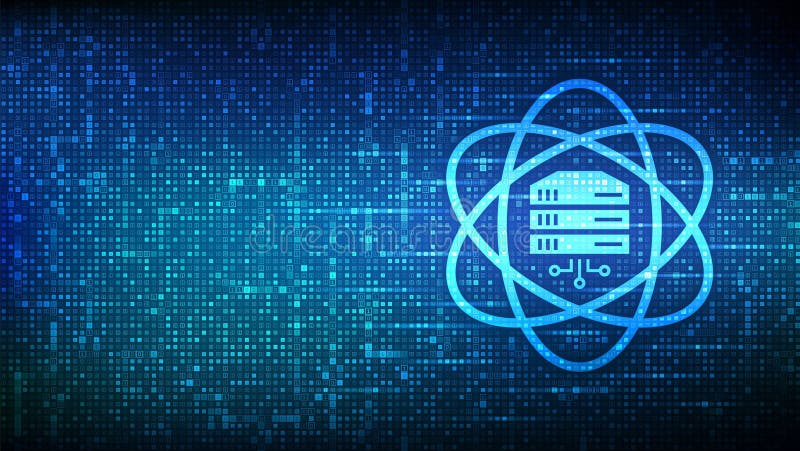 Data Science Icon Made with Binary Code. Deep Learning. Artificial Intelligence, Analysis. Big ...