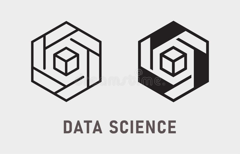 Data Science Icon on White Background. Vector Illustration. Stock ...