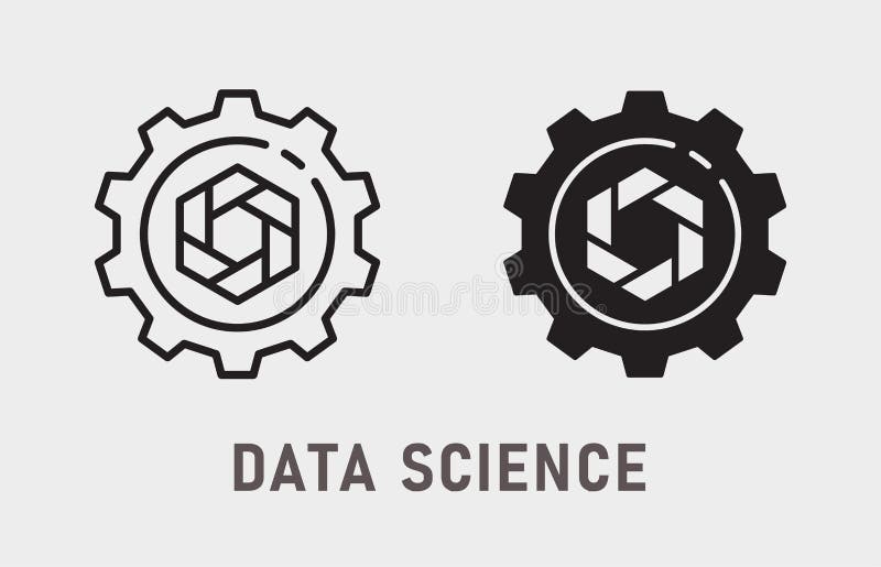 Data Science Icon on White Background. Vector Illustration. Stock ...