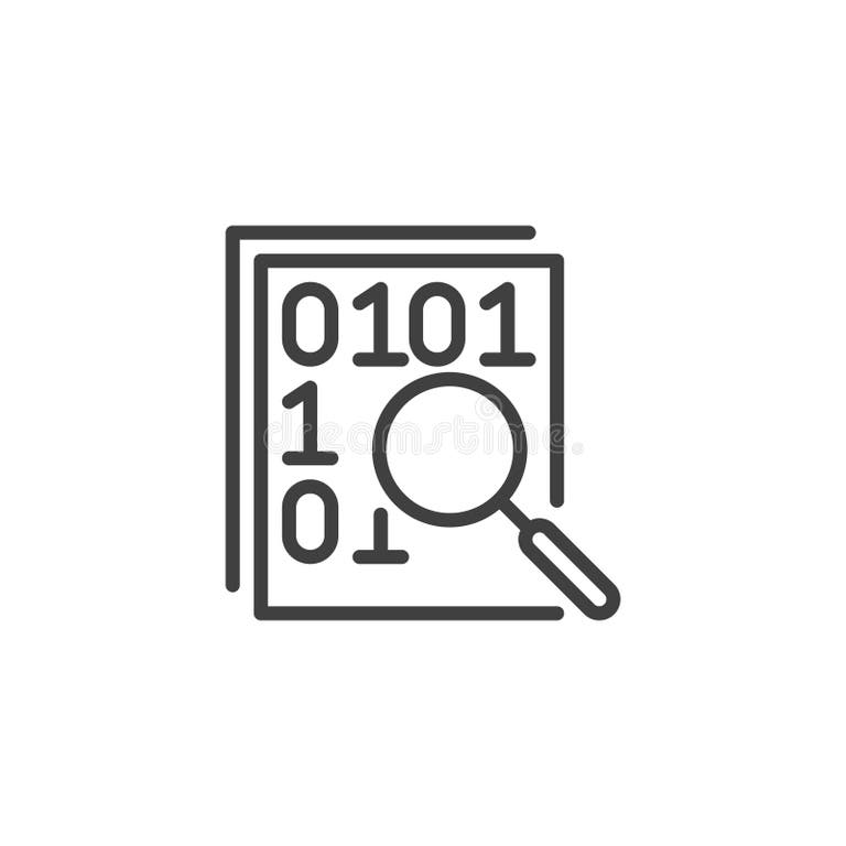 Data Science line icon stock vector. Illustration of design - 372102007