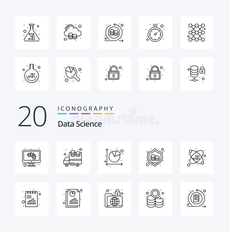 20 Data Science Line Icon Pack Like Science Secure Chart Protection ... 20 Data Science Line Icon Pack Like Science Secure Chart Protection ...