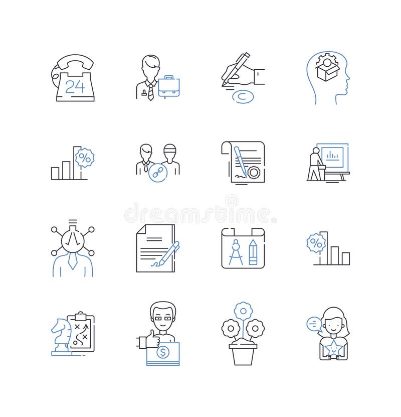 Data Science Line Icons Collection Analytics Algorithms Big Data Clustering Coding