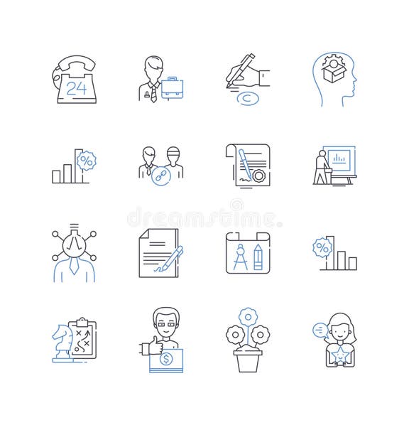 Data Science Line Icons Collection Analytics Algorithms Big Data Clustering Coding