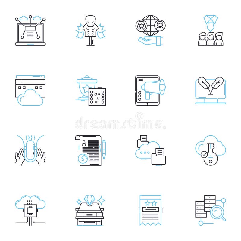 Data Science Vector Line Icons Set Data Science Mining Analysis Machine Learning