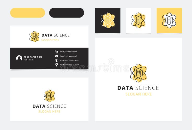 Data Science Logo Design with Editable Slogan. Branding Book and ...