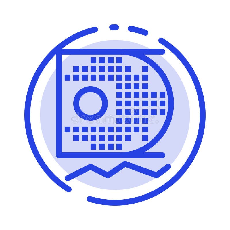 Data, Science, Data Science, Mining Blue Dotted Line Line Icon Stock ...