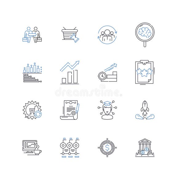 Data Science Line Icons Collection. Analytics, Big Data, Clustering ...