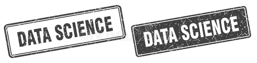 Data Science Stamp Set. Data Science Square Grunge Sign Stock Vector ...