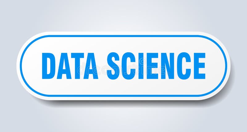 Data Science Round Ribbon Isolated Label. Data Science Sign Stock ...