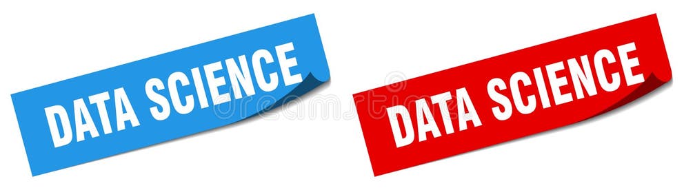 Data Science Sticker. Data Science Sign Set Stock Vector - Illustration ...
