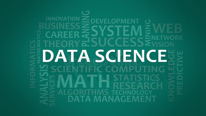 Data Science Typography Graphic Work, Consisting of Important Words and ...