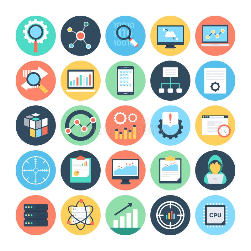 Data Science Vector Icons 1 Stock Illustration - Illustration of ...