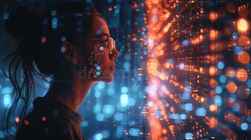 Data Scientist Analyzing Ai Algorithms Stock Image Image Of 6980