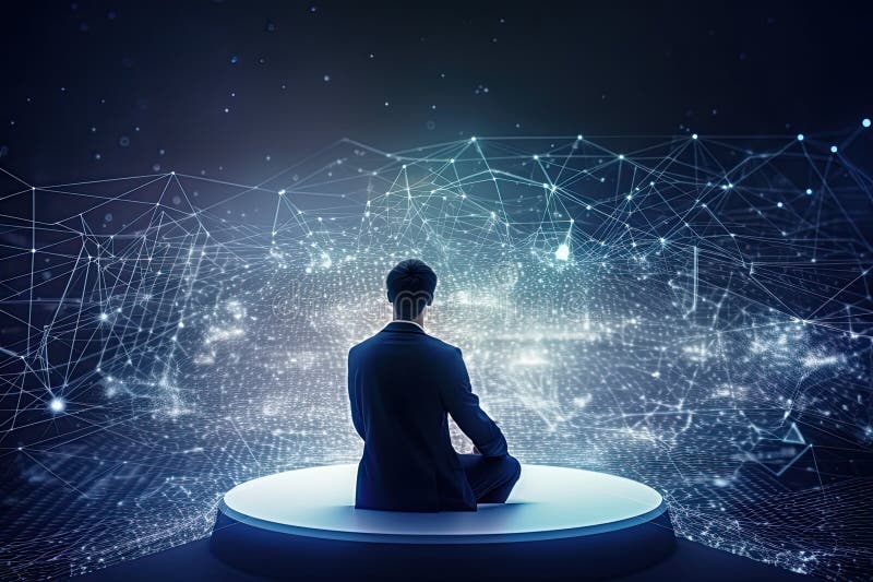 Data scientist concept stock illustration. Illustration of futuristic ...