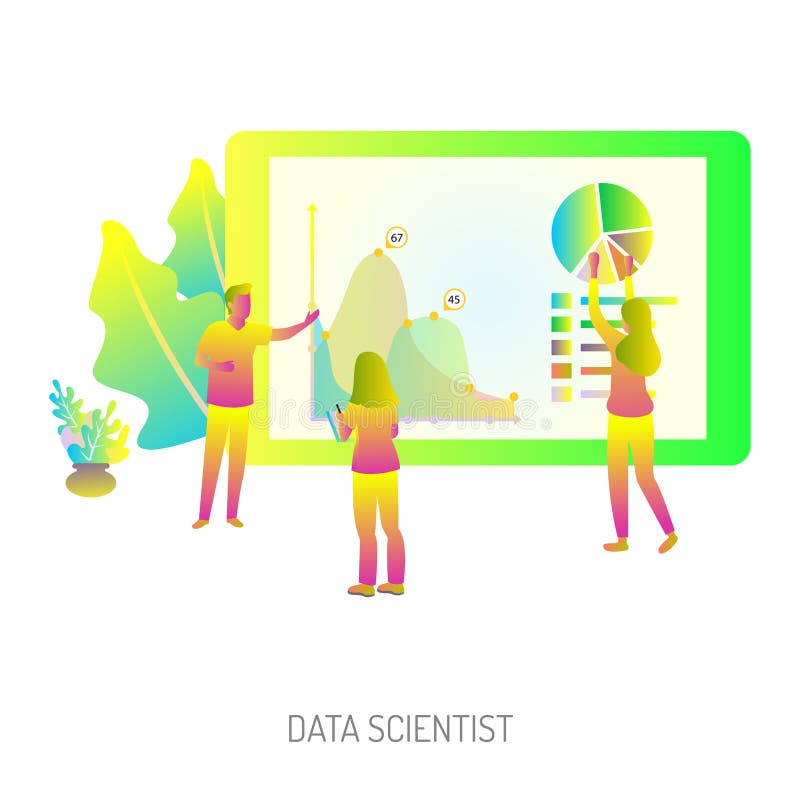 Data Scientist Conceptual Design Stock Vector - Illustration of graphic ...