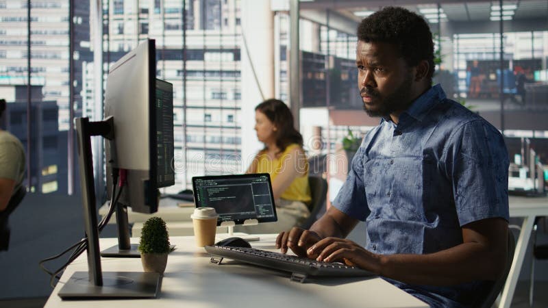 Data Scientist Developing and Maintaining Machine Learning APIs Stock Photo - Image of developer ...