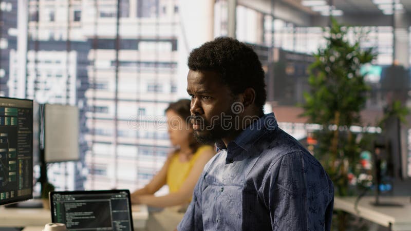 Data Scientist Developing and Maintaining Machine Learning APIs Stock Photo - Image of server ...