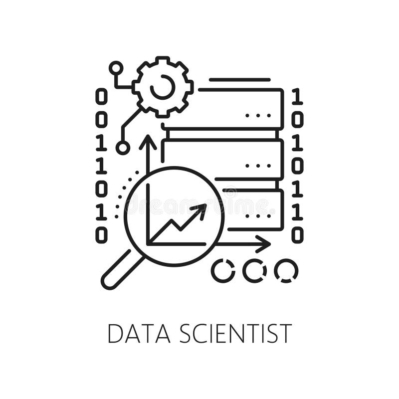 Data Scientist, it Specialist Icon, Web Statistics Stock Vector ...