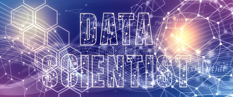 Data Scientist Text. Lines with Dots Connected Style Stock Illustration ...