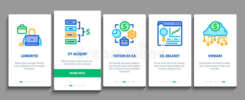 Data Scientist Worker Onboarding Elements Icons Set Vector Stock Vector - Illustration of ...