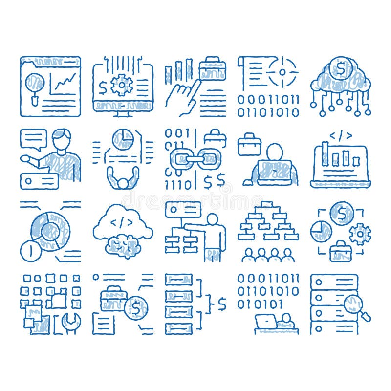 Doodle Computer Scientist Stock Illustrations – 130 Doodle Computer ...