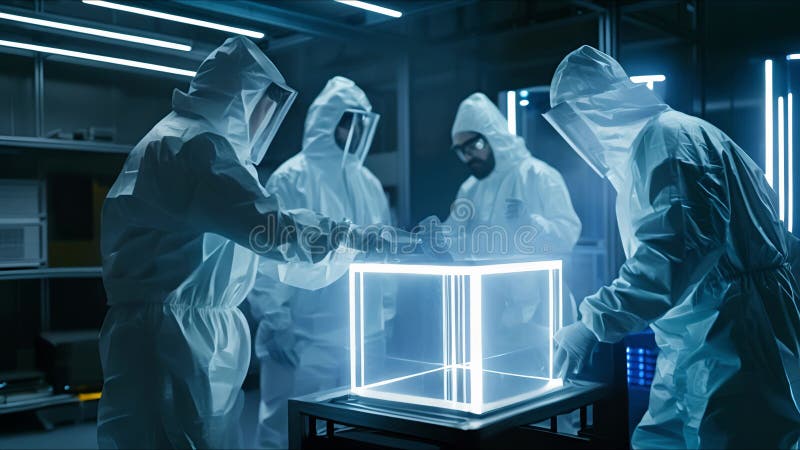 Data Scientists Work in a Modern Laboratory of a Technology Company on ...