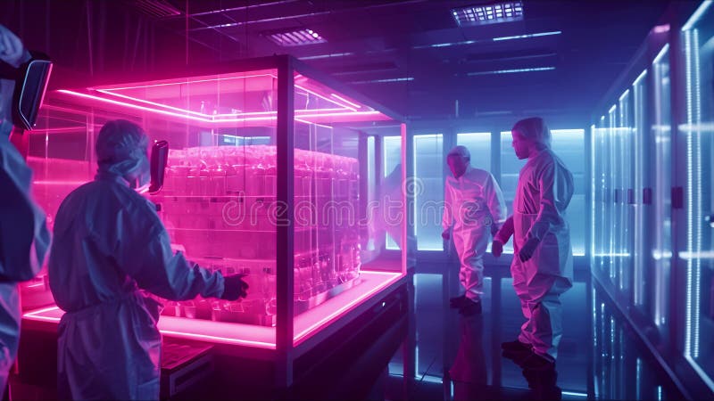 Data Scientists Work in a Modern Laboratory of a Technology Company on ...